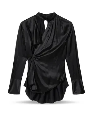 ALLSAINTS Zellie Gathered Asymmetric Top