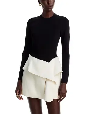 Simkhai Noel Long Sleeve Mini Dress - Black Multi