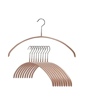 MAWA Euro Steel Grip Clothing Hanger, Model 40p, Set Of 10 - Latte