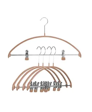MAWA Euro Grip Clothing Hanger, Model 40kp, Set Of 5 Latte