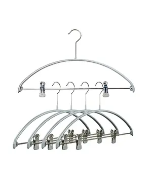 MAWA Euro Grip Clothing Hanger, Model 40kp, Set Of 5 - Silver