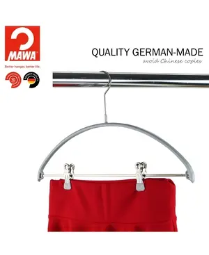MAWA Euro Grip Clothing Hanger, Model 40kp, Set Of 5 - Silver