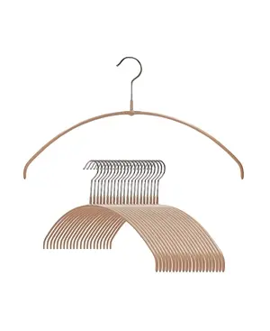 MAWA Euro Grip Clothing Hangers, Model 40pt, Set Of 20 - Latte