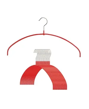 MAWA Euro Grip Clothing Hangers, Model 40pt, Set Of 20 - Red