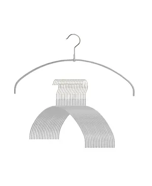 MAWA Euro Grip Clothing Hangers, Model 40pt, Set Of 20 - Silver