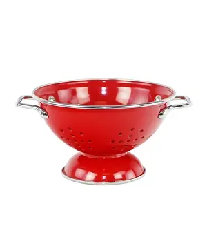 CALYPSO BASIC Power Coated Steel Berry Colander, 1 Quart Red