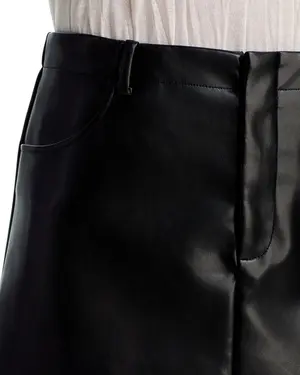 Aqua Faux Leather Mini Skirt Exclusive
