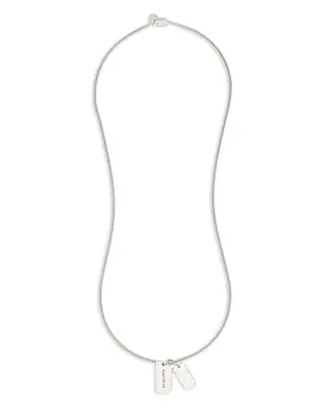 ALLSAINTS Phoebe Signature Dog Tag Long Pendant Necklace, 32
