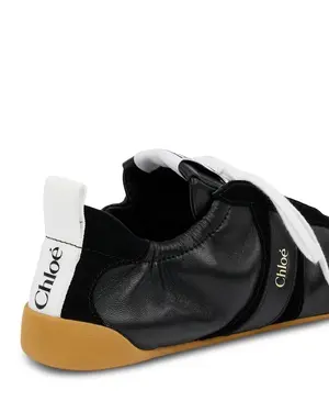 Chloé Kick Leather & Suede Sneakers