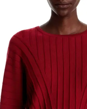 T Tahari Crewneck Long Dolman Sleeve Sweater