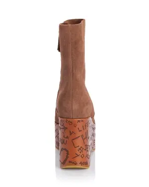 Chloé Maxime Suede Wedge Ankle Boots