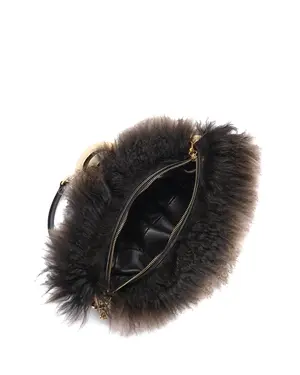 Chloé Horse Chain Shearling Shoulder Bag