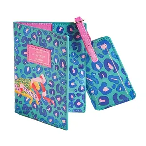 ZSA ZSA ZSU Meilin 100% Pvc Travel Set 8.5 X Green - Blue