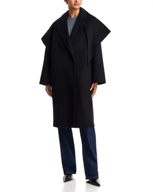 Aqua Oversized Removable Scarf Coat Exclusive