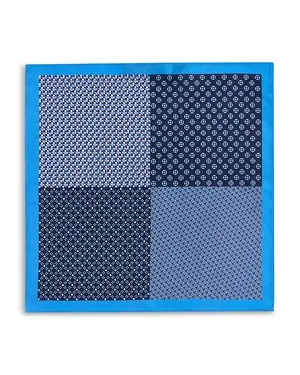 Bloomingdale'S The Store Geometric Quadrant Silk Pocket Square Exclusive - Light Blue