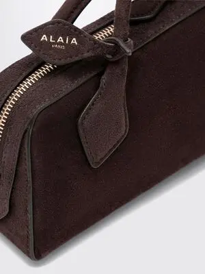 Alaïa Le Teckel Suede Sheepskin Handbag With Double Handle