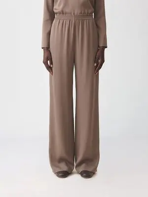 Fabiana Filippi High-waisted Wide-leg Palazzo Trousers With Elastic Waistband - Dove Grey