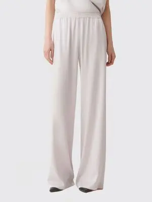Fabiana Filippi High-waisted Wide-leg Palazzo Trousers With Elastic Waistband - Grey