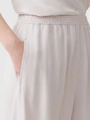 Fabiana Filippi High-waisted Wide-leg Palazzo Trousers With Elastic Waistband - Grey