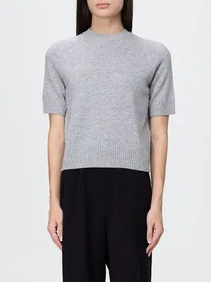 ANINE BING Pure Cashmere Crewneck Jumper With Short Sleeves