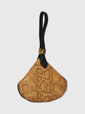 COCCINELLE Python-print Leather Mini Handbag With Wrist Strap - Honey