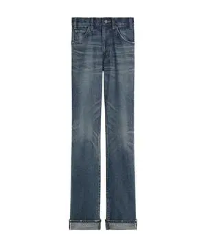 Celine Dylan Straight-cut Jeans In Union Wash Denim - Blue