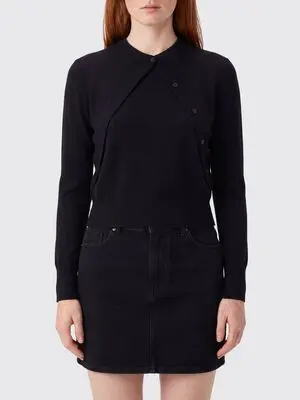 Pinko Pure Wool Crewneck Jumper With Long Sleeves And Ribbed Trim - Black