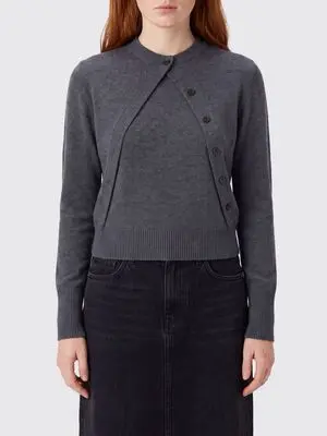 Pinko Pure Wool Crewneck Jumper With Long Sleeves And Ribbed Trim - Grey