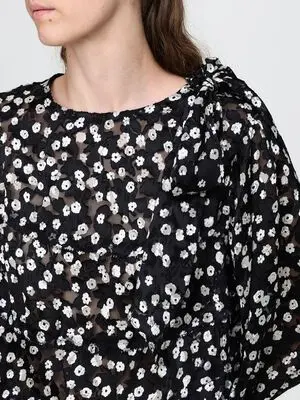 Isabel Marant Étoile Firma Floral Print Silk Blend Blouse With Long Sleeves - Multicolor
