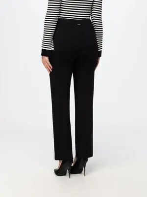 TWINSET High-waisted Cropped Skinny Jersey Trousers - Black