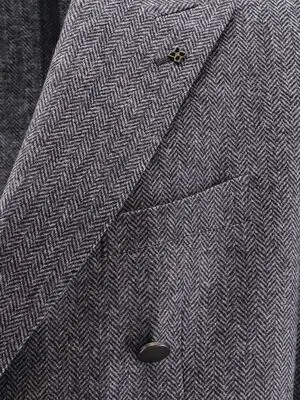 Tagliatore Double-breasted Virgin Wool And Cashmere Blazer With Peak Lapels