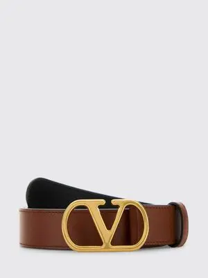 Valentino Garavani Vlogo Signature 3cm Smooth Calfskin Leather Belt - Brown