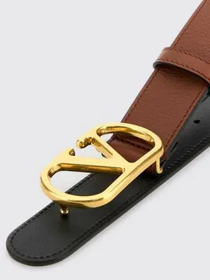 Valentino Garavani Vlogo Signature 3cm Smooth Calfskin Leather Belt - Brown