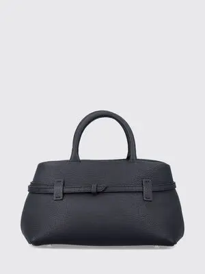 Manu Atelier Le Cambon 25 Handbag In Grained Calf Leather With Double Handle