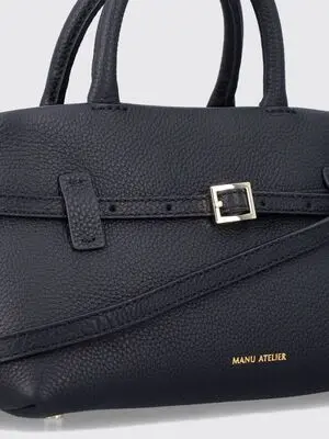 Manu Atelier Le Cambon 25 Handbag In Grained Calf Leather With Double Handle
