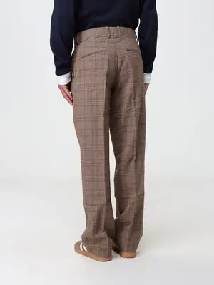 Drole De Monsieur Prince Of Wales Check Wide-leg Trousers In Wool Blend
