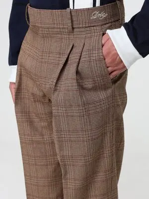 Drole De Monsieur Prince Of Wales Check Wide-leg Trousers In Wool Blend