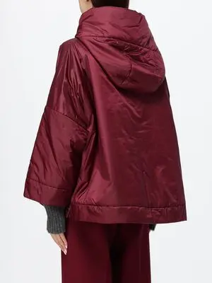 Max Mara Hooded Short Down Jacket In Technical Fabric With Dropped Shoulders