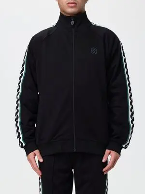 Drole De Monsieur Relaxed-fit Zip-up Sweatshirt With Embroidered Logo - Black