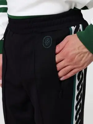 Drole De Monsieur Cotton-blend Jogging Trousers With Side Bands