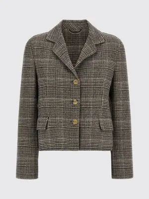 Ermanno Scervino Single-breasted Tartan Wool Blazer