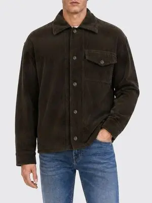 PAOLO PECORA Regular Fit Shirt Jacket In Corduroy With Flap Pockets - Beige