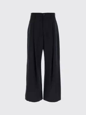Giorgio Armani Pleated Wide-leg Trousers In Virgin Wool Flannel