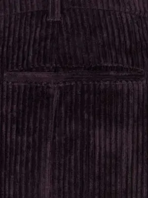 Giorgio Armani Ribbed Viscose Velvet Wide-leg Trousers