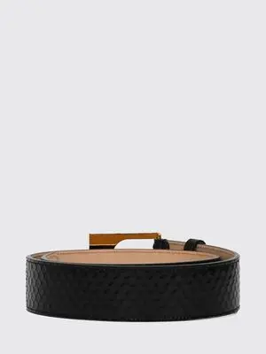 Elisabetta Franchi Python Print Leather Adjustable Belt With Buckle