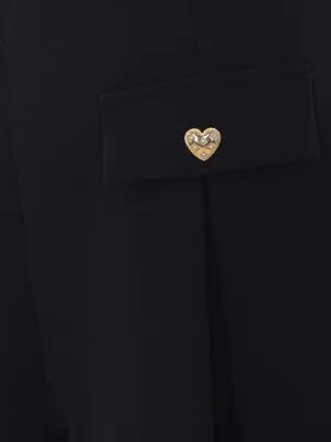 TWINSET High-waisted Crêpe Shorts With Pleats And Flap Pockets