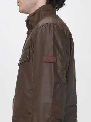 BARBOUR INTERNATIONAL Duke High Neck Waxed Cotton Jacket With Patch Pockets