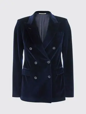Tagliatore Double-breasted Wool And Cashmere Velvet Blazer With Peak Lapels