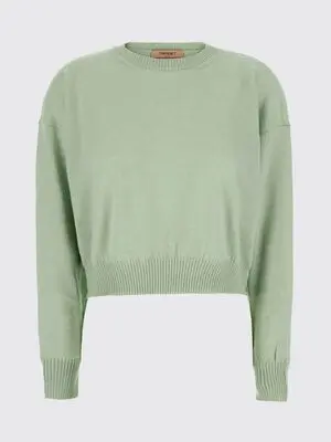 TWINSET Cashmere And Silk Crewneck Sweater With Dropped Shoulders