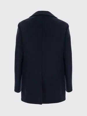 Tagliatore Double-breasted Knee-length Wool Coat With Cuff Straps - Blue